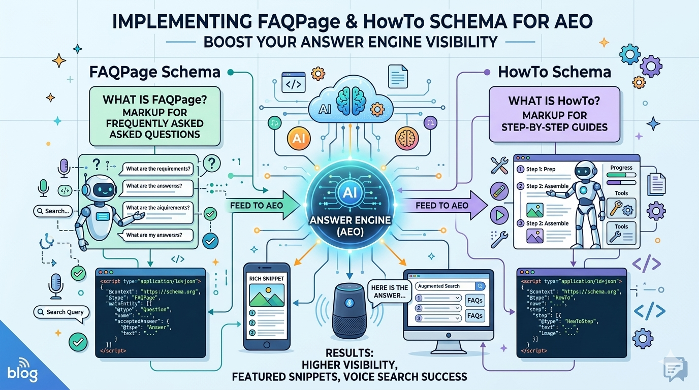 How to Implement FAQPage and HowTo Schema for AEO - The AI Search & AEO ...